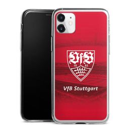 DeinDesign iPhone 11 Handy Slim Case Silikon Handyh&uuml;lle transparent H&uuml;lle extra d&uuml;nn Stadium Vfb Stuttgart Official Licensed Product Silikon Slim Case