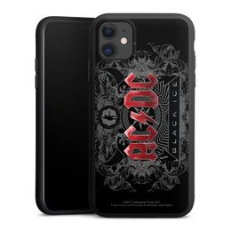 DeinDesign iPhone 11 Handy Premium Silikon H&uuml;lle Handyh&uuml;lle schwarz Case Merchandise Black Ice Acdc Silikon Premium Case