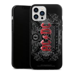 DeinDesign iPhone 13 Pro Max Handy Silikon H&uuml;lle Case schwarz Handyh&uuml;lle Merchandise Black Ice Acdc