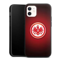 DeinDesign iPhone 12 mini Handy Premium Silikon H&uuml;lle Handyh&uuml;lle schwarz Case Coat Of Arms Eintracht Frankfurt Official Licensed Product Silikon Premium Case