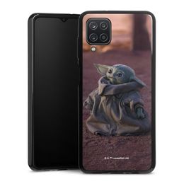 DeinDesign Galaxy A12 Handy Silikon H&uuml;lle Case schwarz Handyh&uuml;lle Baby Yoda Star Wars The Child