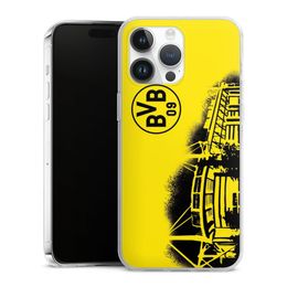 DeinDesign iPhone 15 Pro Max Handy Silikon H&uuml;lle Case transparent Handyh&uuml;lle Stadium Bvb Borussia Dortmund Silikon Case