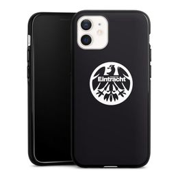 DeinDesign iPhone 12 mini Handy Silikon H&uuml;lle Case schwarz Handyh&uuml;lle Logo Eintracht Frankfurt Eagle