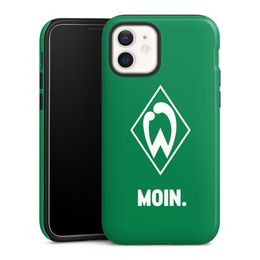 DeinDesign iPhone 12 mini Handy Panzer Handyh&uuml;lle robuste Outdoor H&uuml;lle Schutzh&uuml;lle gl&auml;nzend Official Licensed Product Moin Sv Werder Bremen Tough Case