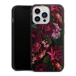 DeinDesign iPhone 13 Pro Handy Premium Silikon H&uuml;lle Handyh&uuml;lle schwarz Case Flowers Blossom Rose Silikon Premium Case