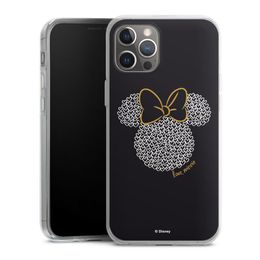 DeinDesign iPhone 12 Pro Max Handy Silikon H&uuml;lle Case transparent Handyh&uuml;lle Minnie Mouse Muster Disney Silikon Case