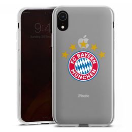 DeinDesign iPhone Xr Handy Silikon H&uuml;lle Case transparent Handyh&uuml;lle Star Fcb Fc Bayern M&uuml;nchen Silikon Case