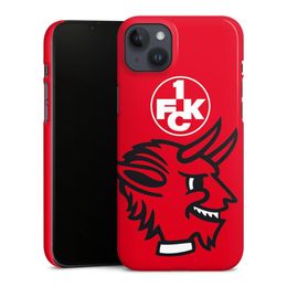 DeinDesign iPhone 14 Plus Handy Premium Case Smartphone Handyh&uuml;lle Schutzh&uuml;lle gl&auml;nzend Devil 1. Fc Kaiserslautern 1. Fck Premium Case