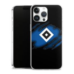 DeinDesign iPhone 15 Pro Max Handy Silikon H&uuml;lle Case transparent Handyh&uuml;lle Official Licensed Product Hsv Hamburger Sv Silikon Case