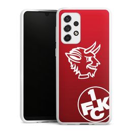 DeinDesign Galaxy A33 5G Handy Silikon H&uuml;lle Case wei&szlig; Handyh&uuml;lle 1. Fc Kaiserslautern Official Licensed Product Devil Silikon Case