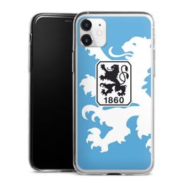 DeinDesign iPhone 11 Handy Slim Case Silikon Handyh&uuml;lle transparent H&uuml;lle extra d&uuml;nn Tsv 1860 M&uuml;nchen Official Licensed Product Coat Of Arms Silikon Slim Case