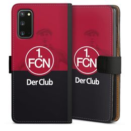 DeinDesign Galaxy S20 Handy Klapph&uuml;lle Handyh&uuml;lle aus Kunst Leder schwarz Flip Case Official Licensed Product Der Club 1. Fc N&uuml;rnberg Sideflip mit Lasche