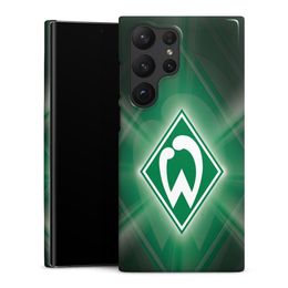 DeinDesign Galaxy S23 Ultra Handy Premium Case Smartphone Handyh&uuml;lle Schutzh&uuml;lle gl&auml;nzend Sv Werder Bremen Coat Of Arms Official Licensed Product Premium Case