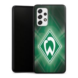 DeinDesign Galaxy A53 5G Handy Silikon H&uuml;lle Case schwarz Handyh&uuml;lle Coat Of Arms Official Licensed Product Sv Werder Bremen