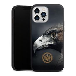 DeinDesign iPhone 13 Pro Max Handy Premium Silikon H&uuml;lle Handyh&uuml;lle schwarz Case Eintracht Frankfurt Eagle Official Licensed Product Silikon Premium Case