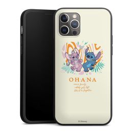 DeinDesign iPhone 12 Pro Handy Premium Silikon H&uuml;lle Handyh&uuml;lle schwarz Case Official Licensed Product Lilo & Stitch Disney Silikon Premium Case