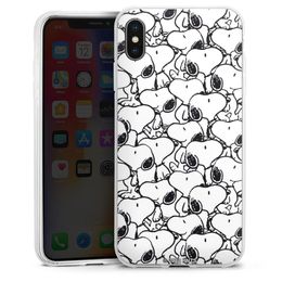 DeinDesign iPhone Xs Max Handy Silikon H&uuml;lle Case transparent Handyh&uuml;lle Peanuts Snoopy Muster Silikon Case
