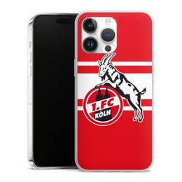 DeinDesign iPhone 15 Pro Max Handy Silikon H&uuml;lle Case transparent Handyh&uuml;lle Official Licensed Product Coat Of Arms 1. Fc K&ouml;ln Silikon Case