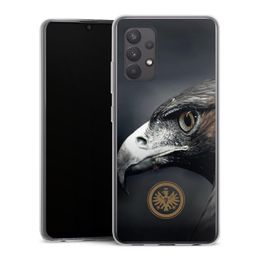 DeinDesign Galaxy A32 4G Handy Silikon H&uuml;lle Case transparent Handyh&uuml;lle Eintracht Frankfurt Eagle Official Licensed Product Silikon Case