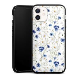 DeinDesign iPhone 12 mini Handy Silikon H&uuml;lle Case schwarz Handyh&uuml;lle Flowers Muster Flower