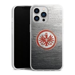 DeinDesign iPhone 13 Pro Handy Silikon H&uuml;lle Case wei&szlig; Handyh&uuml;lle Eintracht Frankfurt Sge Logo Silikon Case