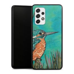 DeinDesign Galaxy A53 5G Handy Silikon H&uuml;lle Case schwarz Handyh&uuml;lle Bird Painting Animals
