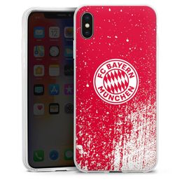 DeinDesign iPhone Xs Max Handy Silikon H&uuml;lle Case transparent Handyh&uuml;lle Fcb Fc Bayern M&uuml;nchen Official Licensed Product Silikon Case