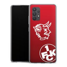 DeinDesign Galaxy A32 4G Handy Silikon H&uuml;lle Case transparent Handyh&uuml;lle Devil Official Licensed Product 1. Fc Kaiserslautern Silikon Case