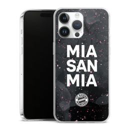 DeinDesign iPhone 15 Pro Max Handy Silikon H&uuml;lle Case transparent Handyh&uuml;lle Mia San Mia Girl Style Fc Bayern M&uuml;nchen Silikon Case