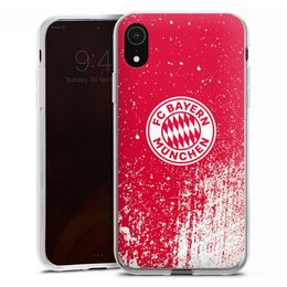DeinDesign iPhone Xr Handy Silikon H&uuml;lle Case transparent Handyh&uuml;lle Fcb Fc Bayern M&uuml;nchen Official Licensed Product Silikon Case