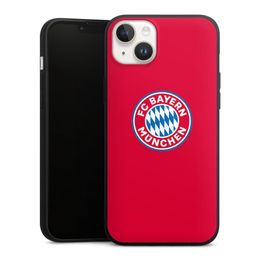 DeinDesign iPhone 14 Handy Premium Silikon H&uuml;lle Handyh&uuml;lle schwarz Case Fc Bayern M&uuml;nchen Fcb Logo Silikon Premium Case