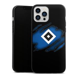DeinDesign iPhone 13 Pro Max Handy Silikon H&uuml;lle Case schwarz Handyh&uuml;lle Official Licensed Product Hsv Hamburger Sv