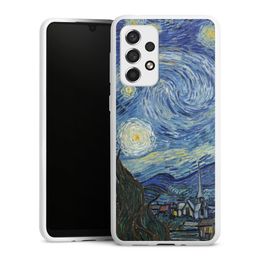 DeinDesign Galaxy A33 5G Handy Silikon H&uuml;lle Case wei&szlig; Handyh&uuml;lle Kunst The Starry Night Silikon Case