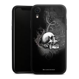 DeinDesign iPhone Xr Handy Premium Silikon H&uuml;lle Handyh&uuml;lle schwarz Case Gothic Skull Skulls Silikon Premium Case