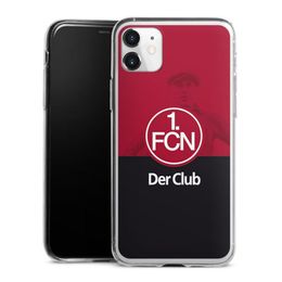 DeinDesign iPhone 11 Handy Slim Case Silikon Handyh&uuml;lle transparent H&uuml;lle extra d&uuml;nn Official Licensed Product Der Club 1. Fc N&uuml;rnberg Silikon Slim Case