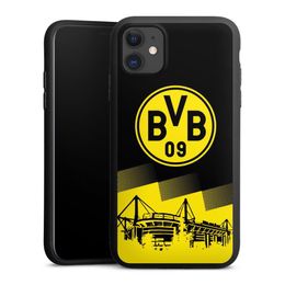 DeinDesign iPhone 11 Handy Premium Silikon H&uuml;lle Handyh&uuml;lle schwarz Case Bvb Borussia Dortmund Stadium Silikon Premium Case