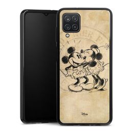 DeinDesign Galaxy A12 Handy Silikon H&uuml;lle Case schwarz Handyh&uuml;lle Vintage Minnie Mouse Mickey Mouse