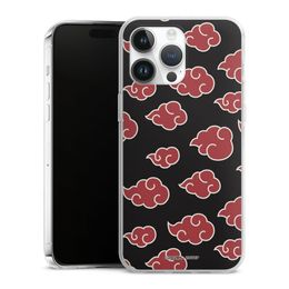 DeinDesign iPhone 15 Pro Max Handy Silikon H&uuml;lle Case transparent Handyh&uuml;lle Akatsuki Official Licensed Product Naruto Shippuden Silikon Case