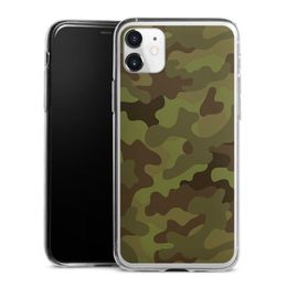 DeinDesign iPhone 11 Handy Slim Case Silikon Handyh&uuml;lle transparent H&uuml;lle extra d&uuml;nn Camouflage Tarnmuster Army Silikon Slim Case