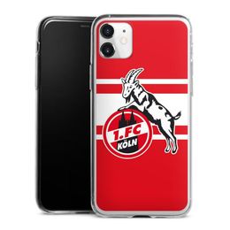DeinDesign iPhone 11 Handy Slim Case Silikon Handyh&uuml;lle transparent H&uuml;lle extra d&uuml;nn 1. Fc K&ouml;ln Official Licensed Product Coat Of Arms Silikon Slim Case