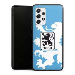 DeinDesign Galaxy A53 5G Handy Silikon H&uuml;lle Case schwarz Handyh&uuml;lle Official Licensed Product Tsv 1860 M&uuml;nchen Coat Of Arms