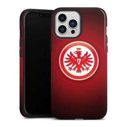 DeinDesign iPhone 13 Pro Max Handy Panzer Handyh&uuml;lle robuste Outdoor H&uuml;lle Schutzh&uuml;lle gl&auml;nzend Official Licensed Product Coat Of Arms Eintracht Frankfurt Tough 