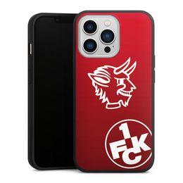 DeinDesign iPhone 13 Pro Handy Premium Silikon H&uuml;lle Handyh&uuml;lle schwarz Case Devil Official Licensed Product 1. Fc Kaiserslautern Silikon Premium Case
