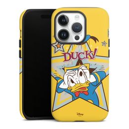 DeinDesign iPhone 14 Pro Handy Panzer Handyh&uuml;lle robuste Outdoor H&uuml;lle Schutzh&uuml;lle matt Donald Duck Disney Official Licensed Product Tough Case