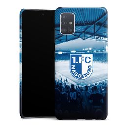 DeinDesign Galaxy A51 Handy Premium Case Smartphone Handyh&uuml;lle Schutzh&uuml;lle gl&auml;nzend Stadium 1. Fcm 1. Fc Magdeburg Premium Case