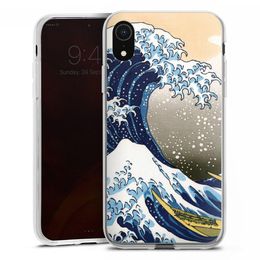 DeinDesign iPhone Xr Handy Silikon H&uuml;lle Case transparent Handyh&uuml;lle Katsushika Hokusai Die Gro&szlig;e Welle Vor Kanagawa Kunst Silikon Case
