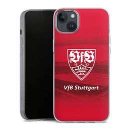 DeinDesign iPhone 14 Plus Handy Silikon H&uuml;lle Case transparent Handyh&uuml;lle Stadium Official Licensed Product Vfb Stuttgart Silikon Case