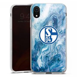 DeinDesign iPhone Xr Handy Silikon H&uuml;lle Case transparent Handyh&uuml;lle Logo Fc Schalke 04 Merchandise Silikon Case