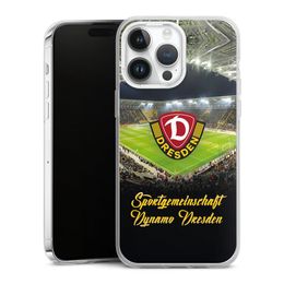 DeinDesign iPhone 14 Pro Max Handy Silikon H&uuml;lle Case transparent Handyh&uuml;lle Sg Dynamo Dresden Sgd Official Licensed Product Silikon Case