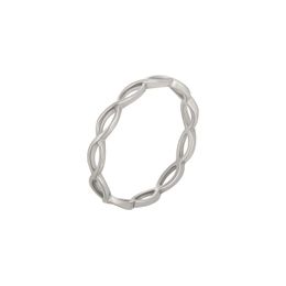 CAI CAÏ Fingerring 925/- Sterling Silber rhodiniert Cut Outs Stacking, weiß